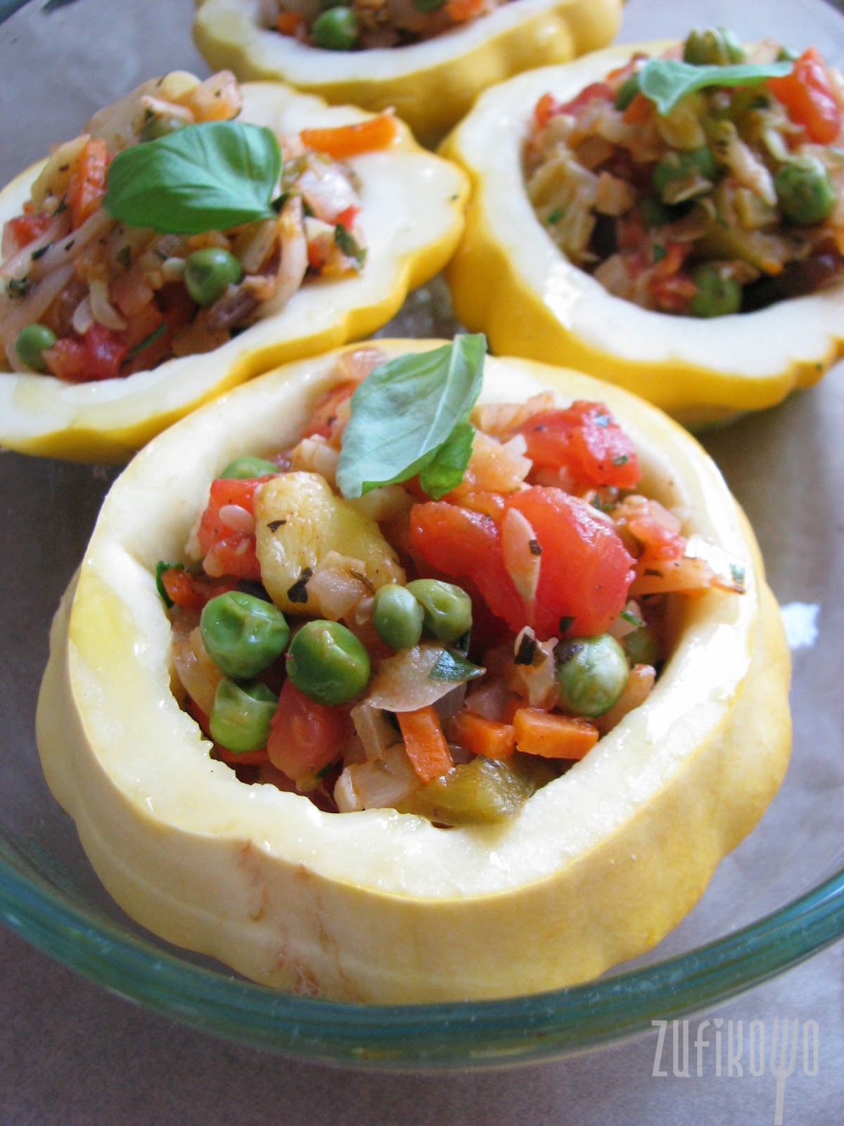 zufikowo: Patisony faszerowane warzywami