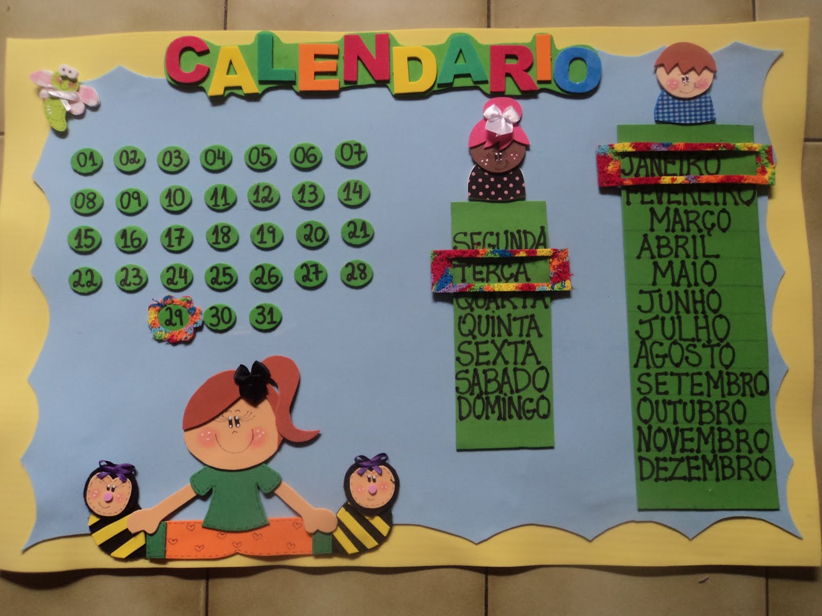 FAT'S ARTES EM EVA: Painel calendário permanente