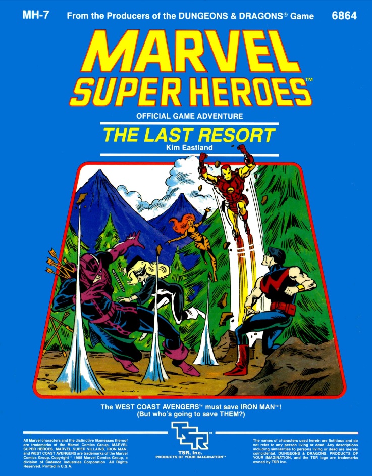 Marvel Comics of the 1980s: 1985 - Marvel Super Heroes RPG The Last Resort