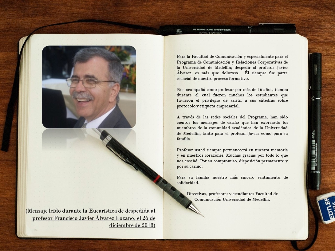 Paper: HOMENAJE PÓSTUMO A PROFESOR DE LA FACULTAD Paper: HOMENAJE PÓSTUMO A PROFESOR DE LA FACULTAD