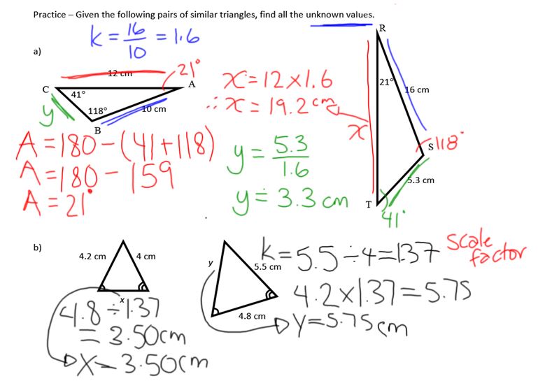 M^3 (Making Math Meaningful): MPM2D - Day 20: Similar Triangles ...