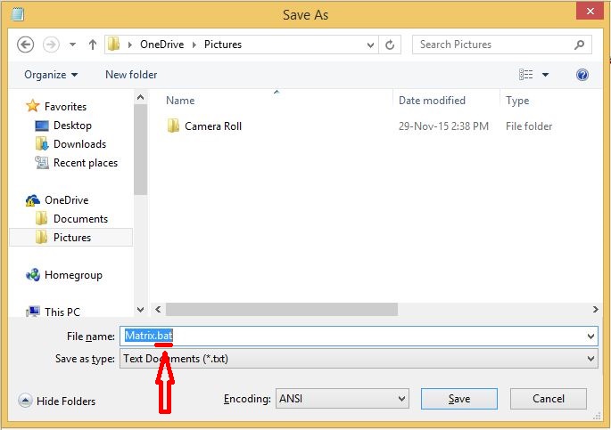 Make Simple Matrix Through Notepad in Command Prompt