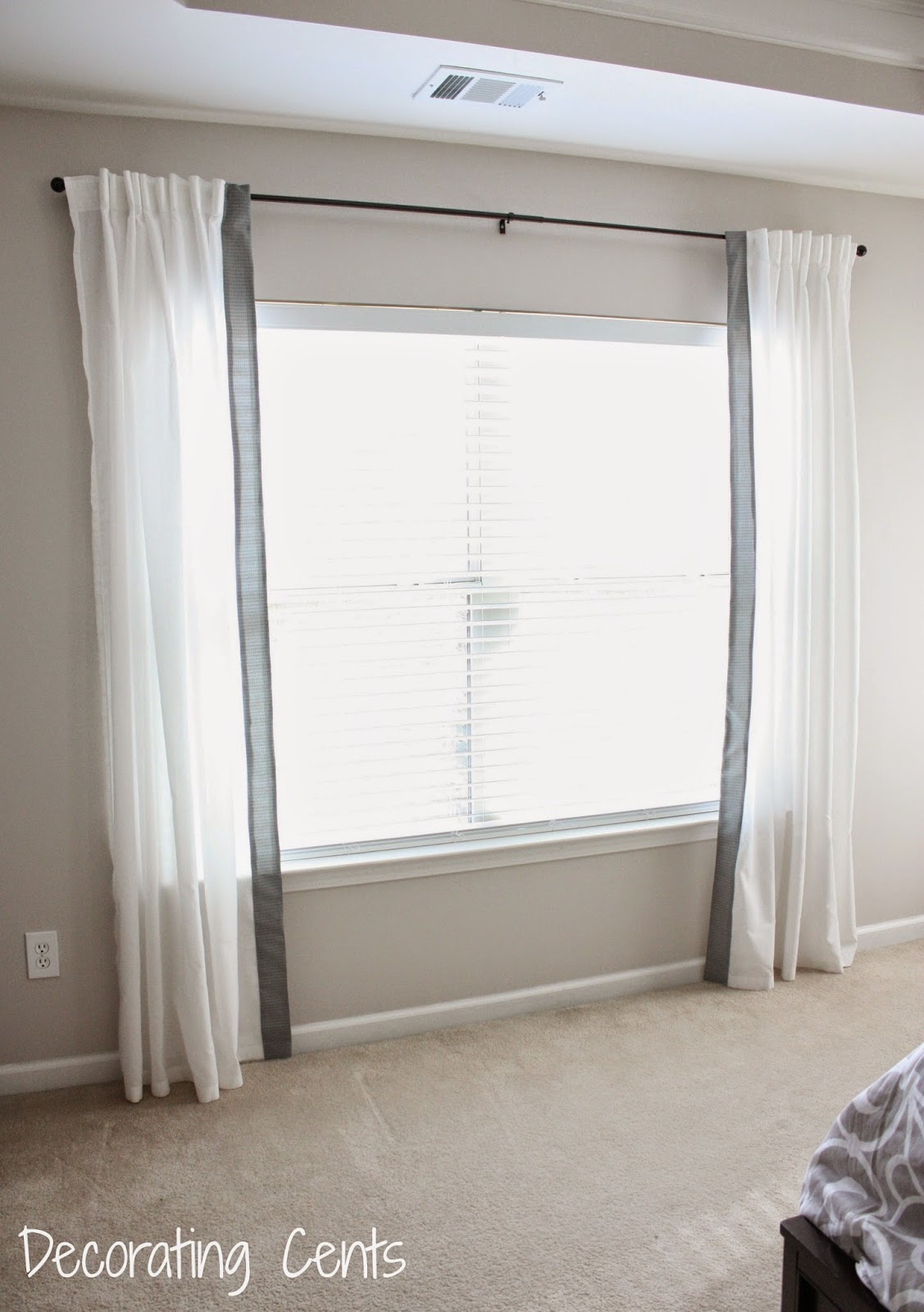 DIY Fabric Trimmed Curtains