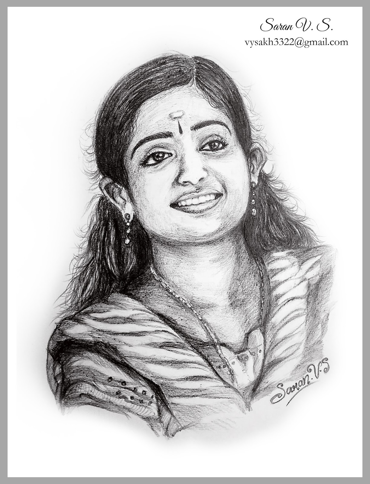 Pen_of_Paradise: Pencil Drawing of Kavya Madhavan