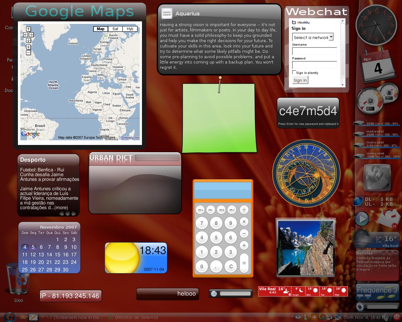 PC-Citos 2.0: Widgets en su pantalla con screenlets que no se minimizen