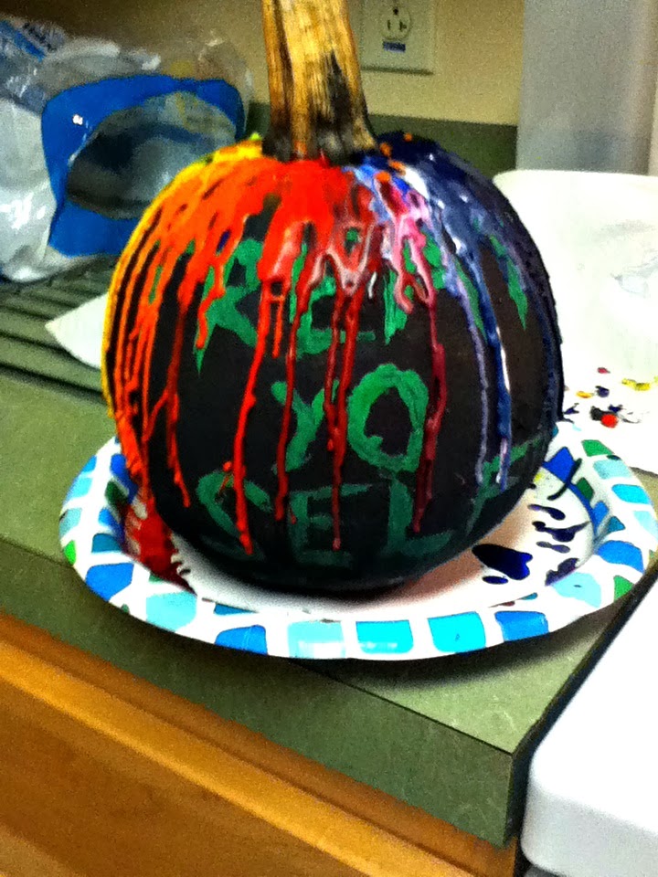 Tulips and Pianos : Pumpkin Crayon Art