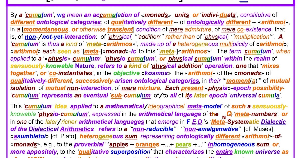 F.E.D. Dialectics: Part 03: Seldon’s Message Series -- ‘Cumulation’.