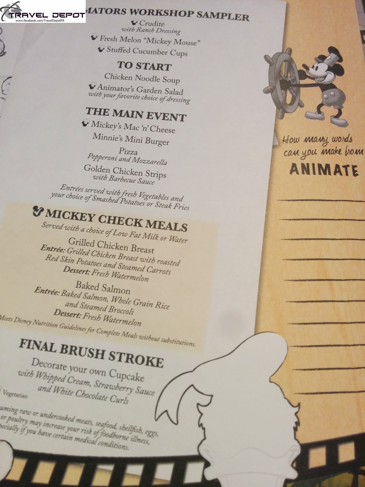 Main Dining Room menus aboard the Disney Magic Cruise Ship | Travel Depot