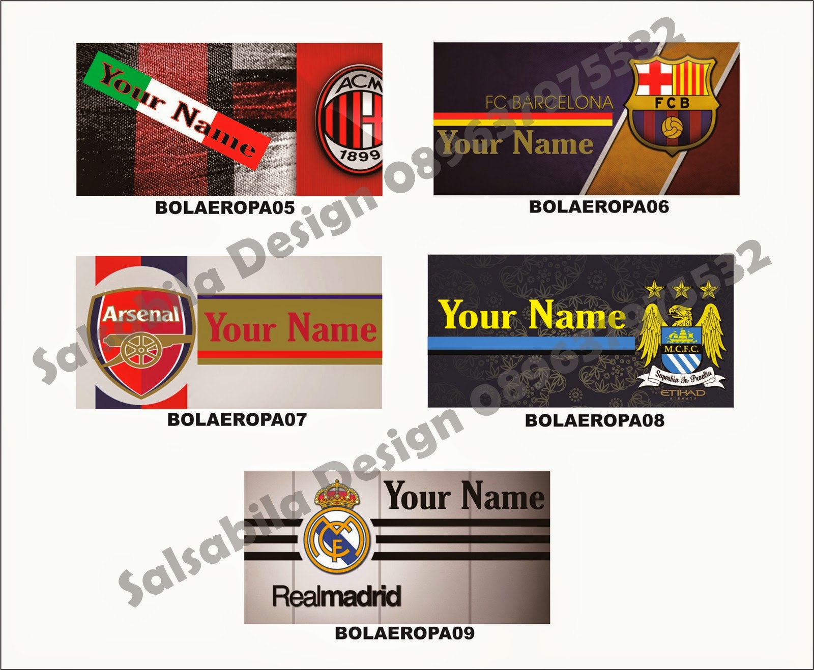 Sticker / Stiker / Label Nama Bola Indonesia ~ Jasa Desain & Percetakan ...