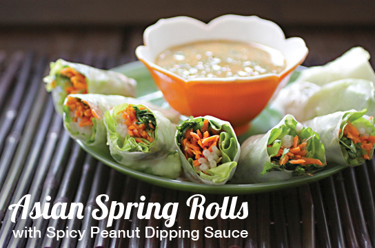 Vegan Heritage Press Blog: Asian Spring Rolls with Spicy Peanut Sauce
