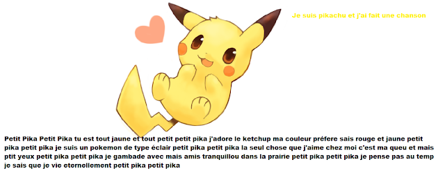 Le club des geek et des likeur de pikachu: Une chanson de pika ;)