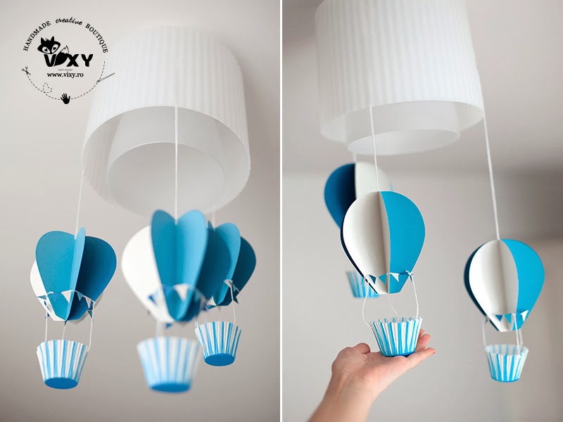 Baloane cu aer cald realizate din hartie