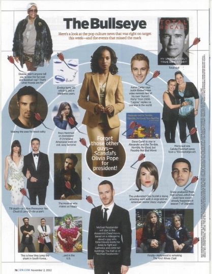 Introduction to Magazines Blog (JOU207): Bullseye of Entertainment (Weekly)