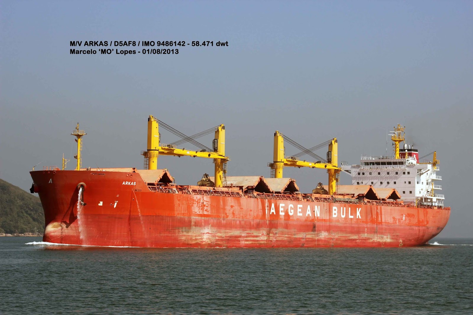 Santos Shiplovers: M/V Arkas / D5AF8 - Embarque de Açúcar a Granel