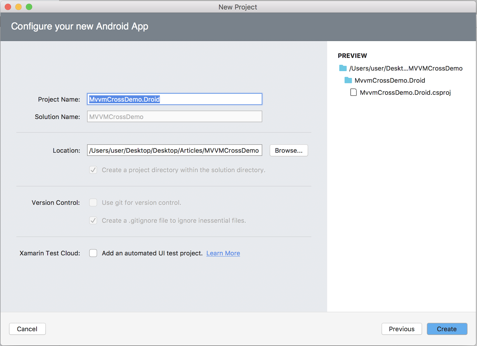 Using MvvmCross in Xamarin Native Job (Xamarin.Android, Xamarin.iOS)