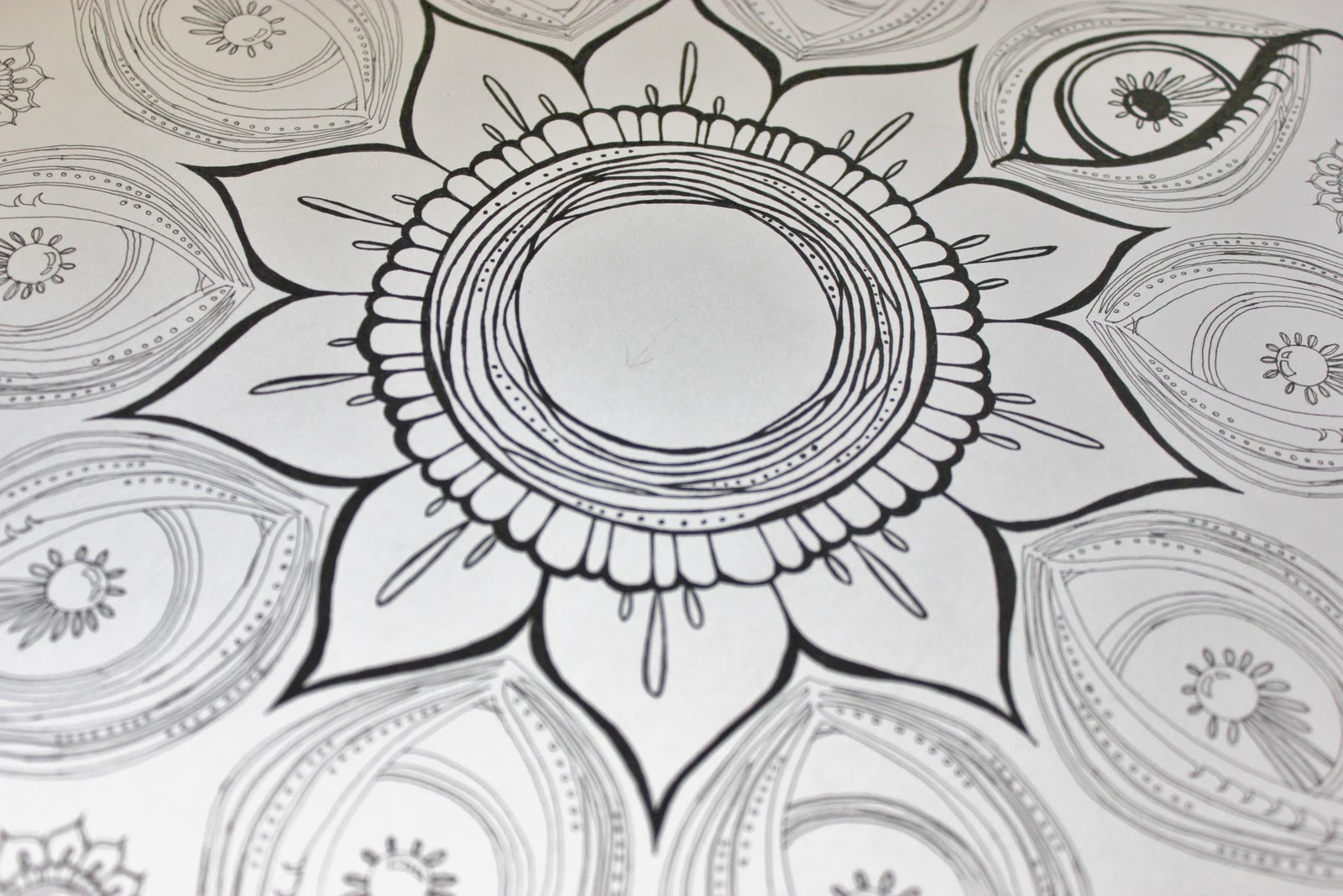 ispywithmycraftyeyes: Eye Mandala Inking