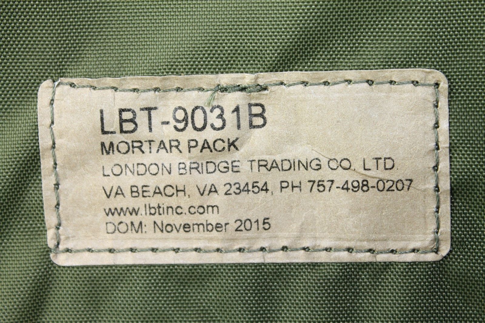 Webbingbabel: London Bridge Trading AOR2 Mortar Backpack
