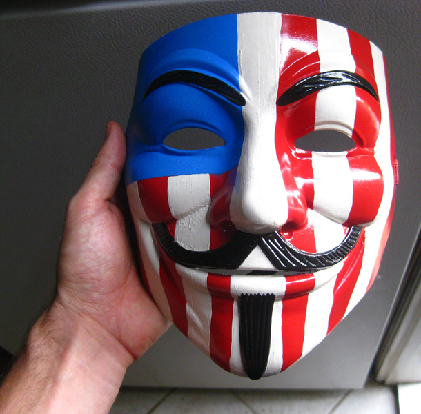 Planet Palm Beach: Anonymous American Flag Guy Fawkes Mask