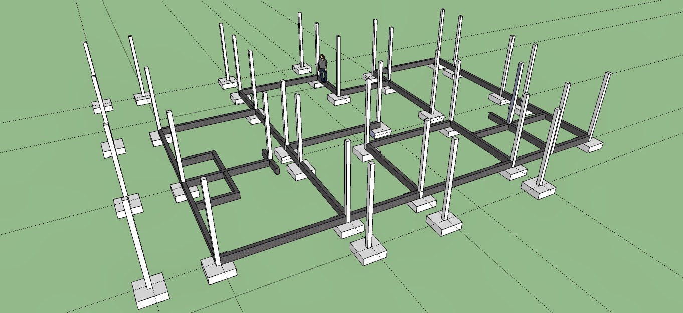 Bina rumah sendiri: Kerja Pasang Tiang