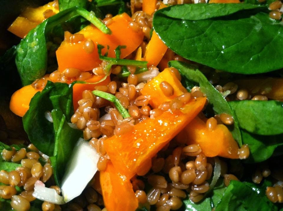 Rockin' the Kitchen: Dinner on the patio- Lemony Wheat Berry Toss