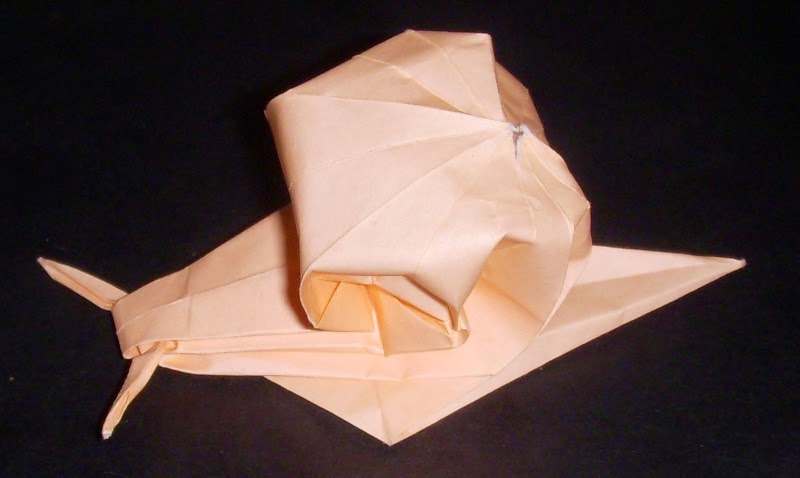 origami snail ~ easy origami instructions for kids crafts