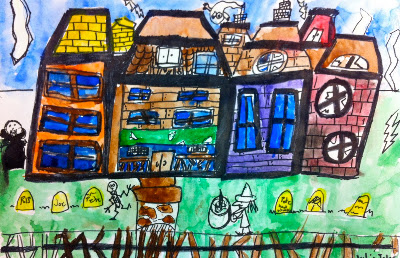 Expression of Imagination: "Haunted Houses" by Fourth Grade