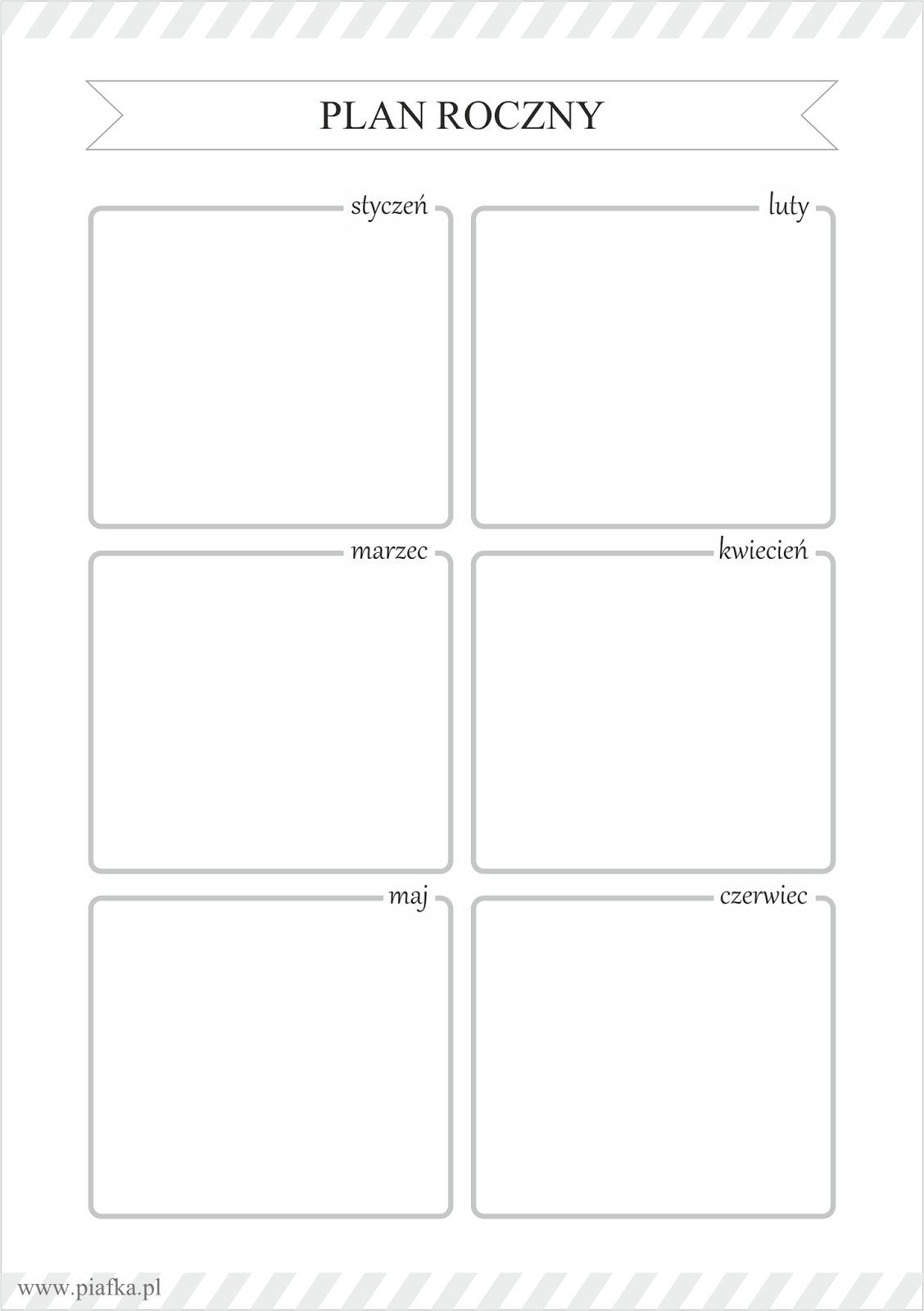 DIY Planer - organizer do wydrukowania | Piafka