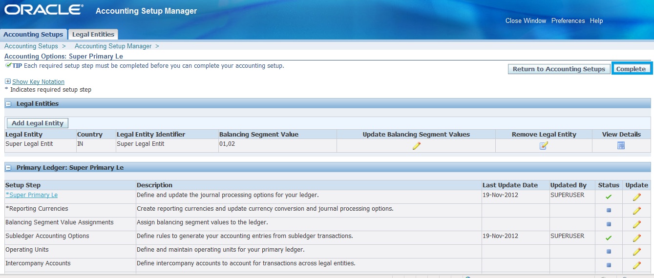 R12 Primary Ledger | Oracle Techno & Functional