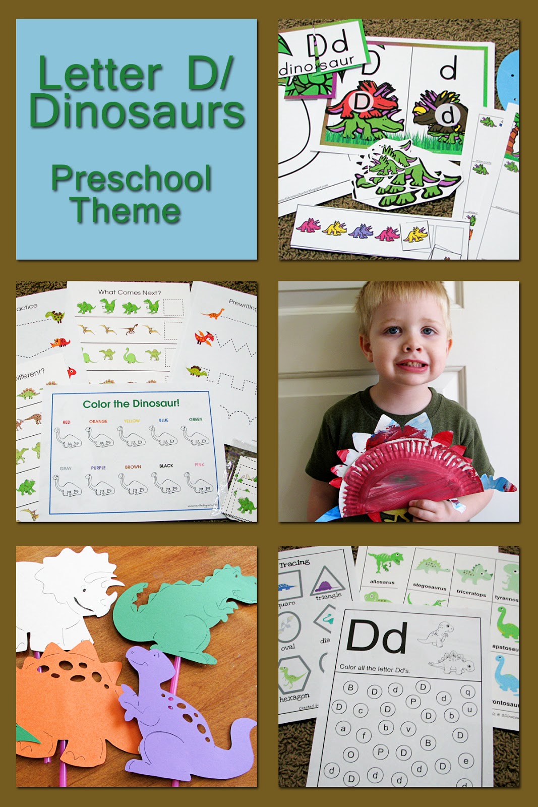 Mommy's Little Helper: Letter D/Dinosaur Preschool Theme