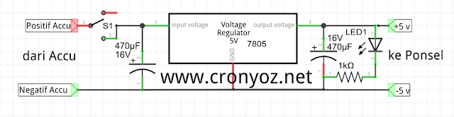 Rangkaian Charger HP di Motor Sederhana