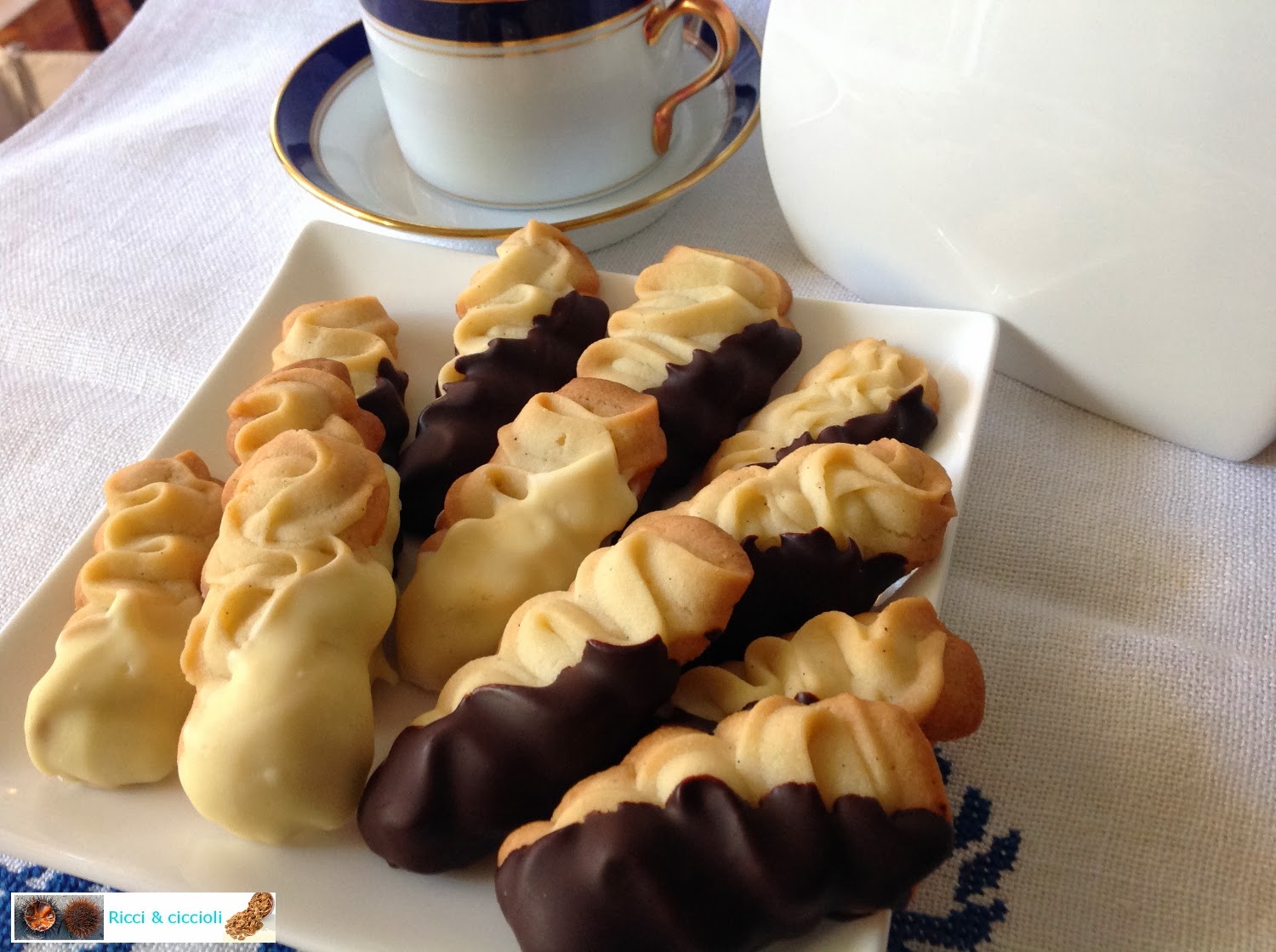 Biscottini da Tè in frolla montata - Ricci e ciccioli & co