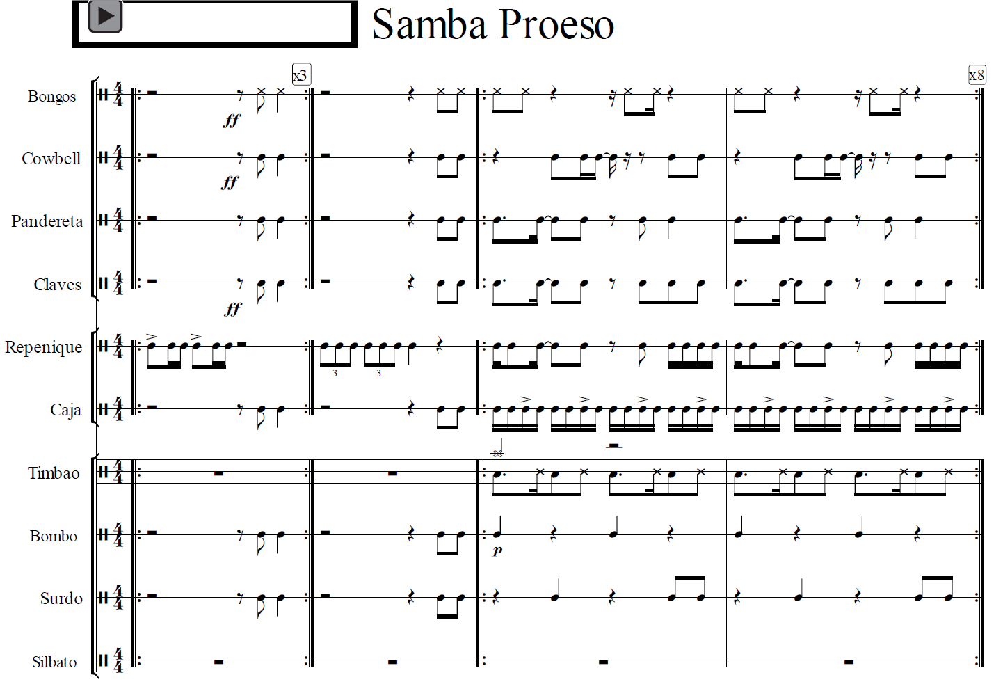 iMúsica: Samba Proeso (batucada)