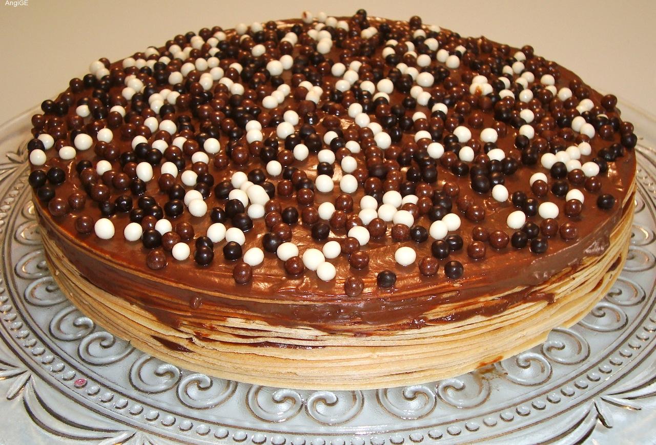 Cocina con Angi: Tarta de obleas y chocolate
