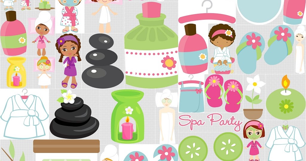 Spa Party Clip Art