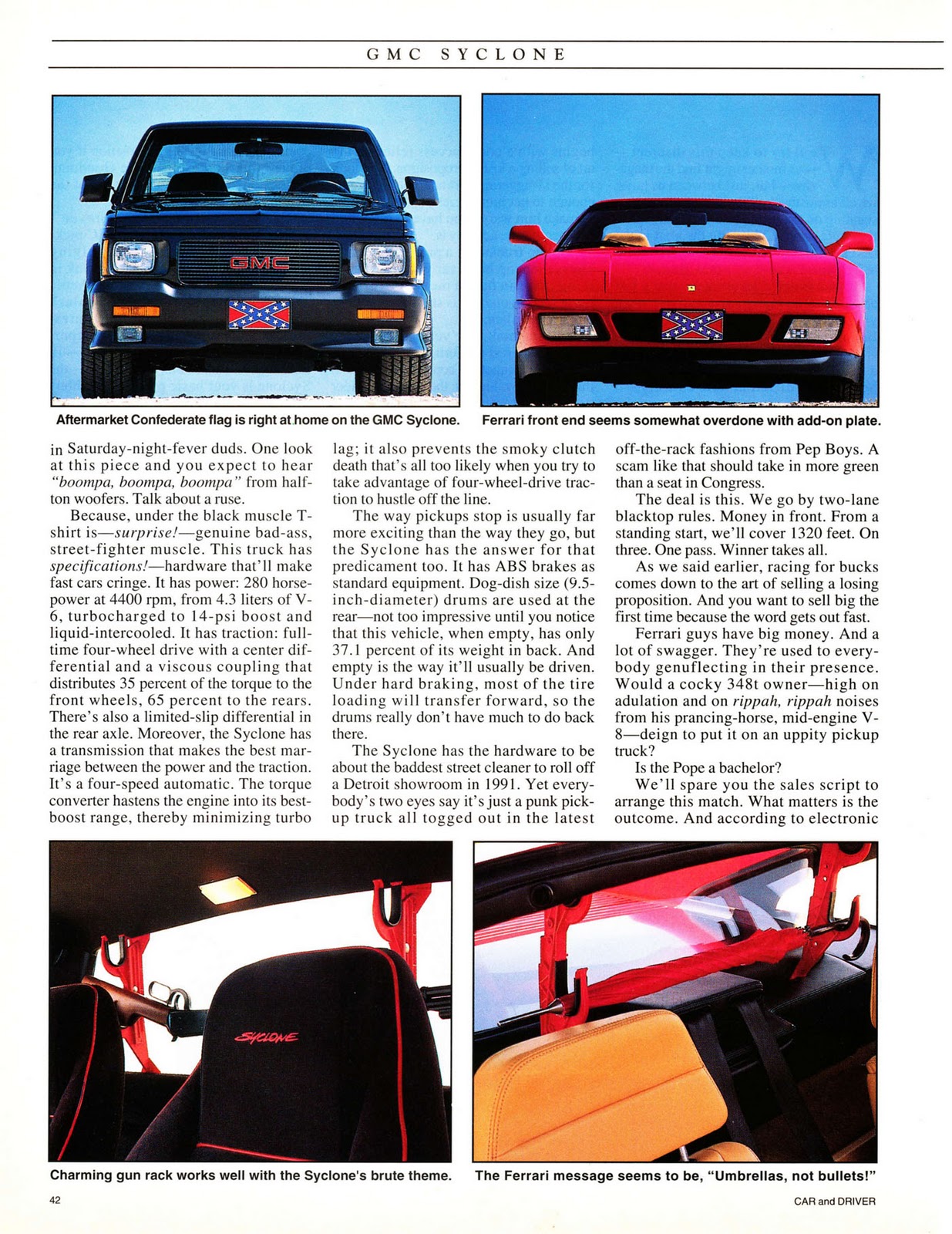 Tamerlane's Thoughts: GMC Syclone beats Ferrari