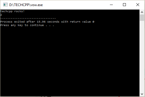 C Program To Count The Number Of Vowels In A String Devcppgcc Techcpp