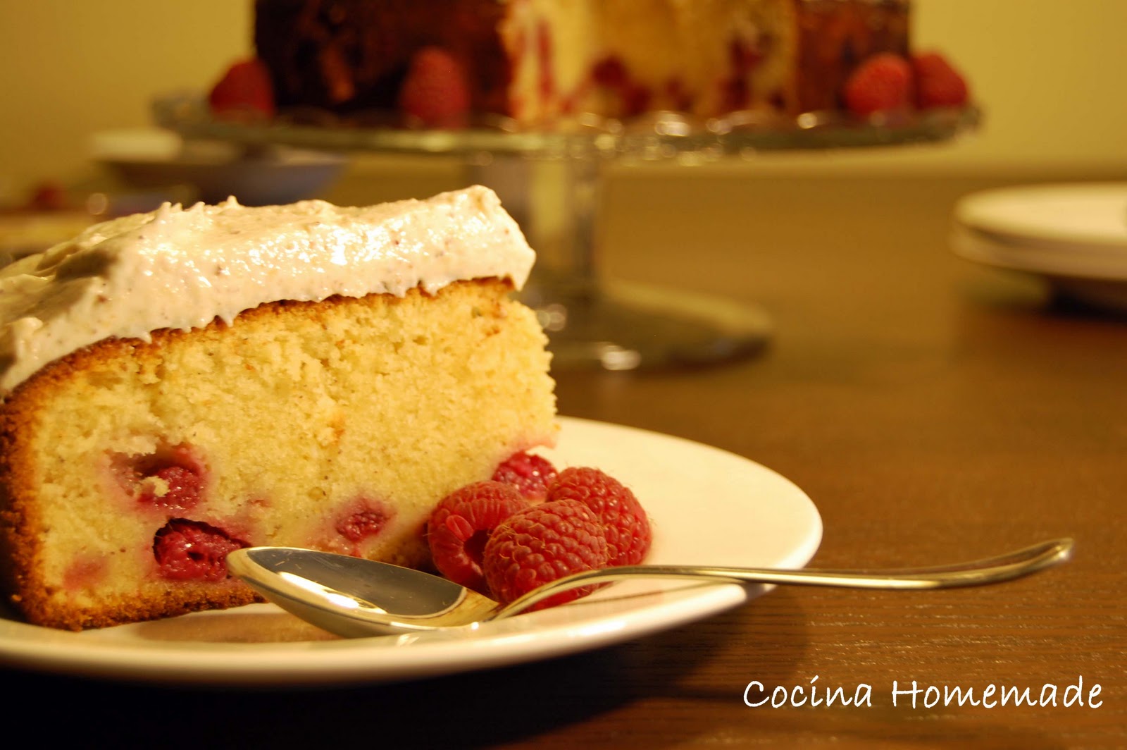 Tarta de frambuesas y avellanas | Cocina Homemade