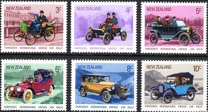transpress nz: NZ vintage car stamps, 1972