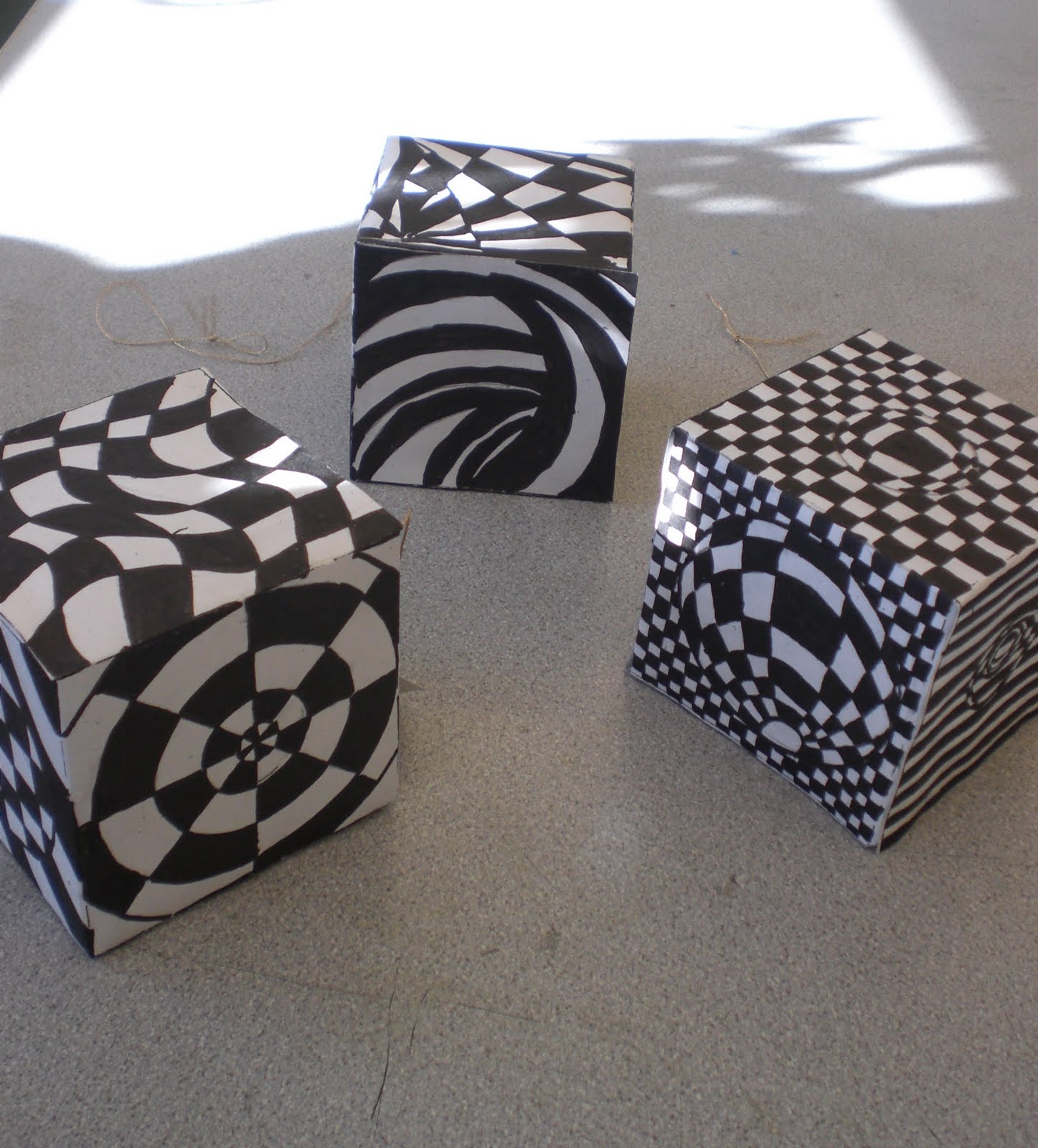 Parker Art: 6/7/8 Op Art Boxes