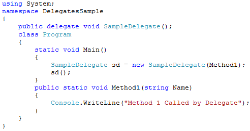 C# Interview Questions: C# Interview Questions on Delegates