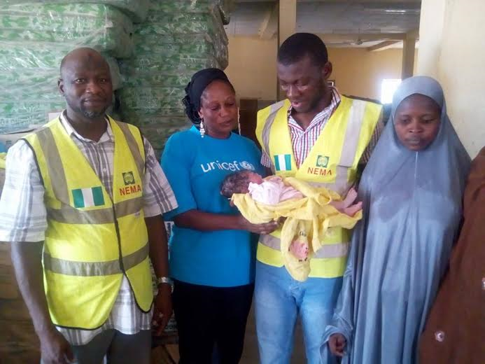 Photos: NEMA again welcomes a newborn baby in Fufore IDP camp, Adamawa ...