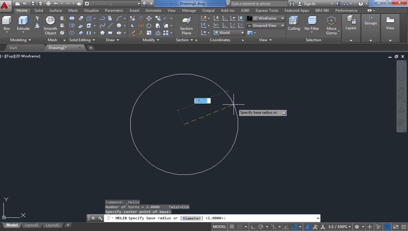 SYFRDAN: Uso de comando HELIX - AUTOCAD 3D 2016 ( Video 1 )