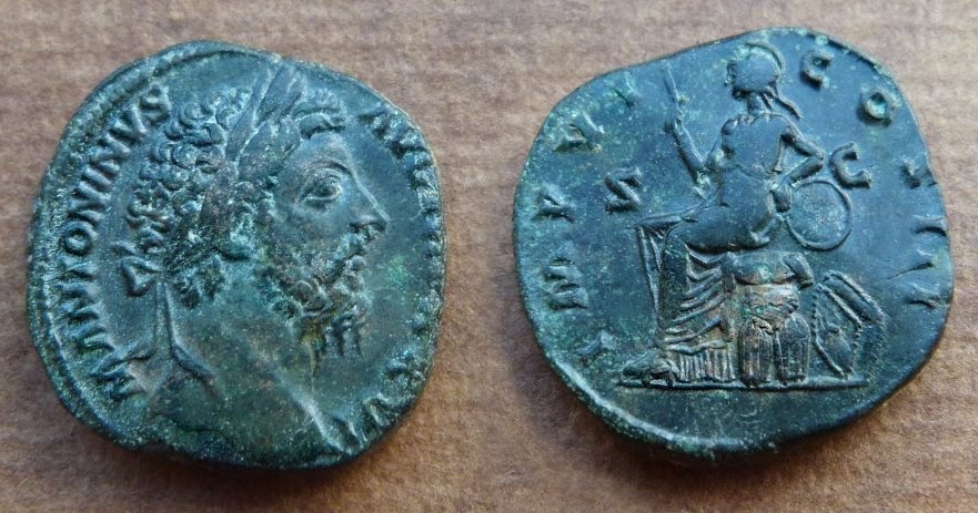 the art of ancient times: Münzen des Marc Aurel (161-180) T2 RKS 05