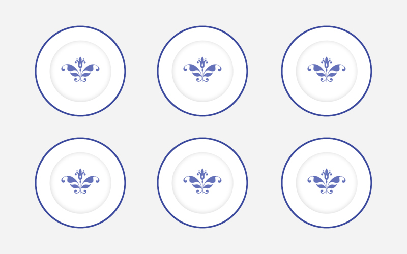 Morandi Sisters Microworld: Printable Plates - White with Blue Decors ...