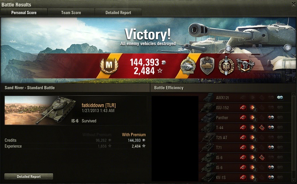 fatkiddown: World of Tanks: IS-6 "Ace Tanker"