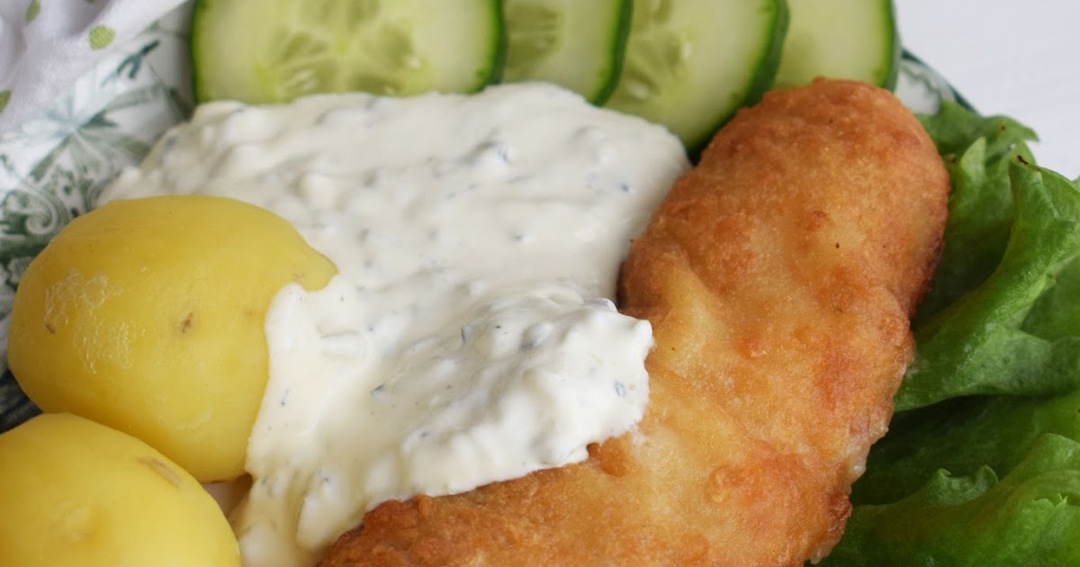 Smaskelismaskens: Krispig fisk med kall sås och potatis