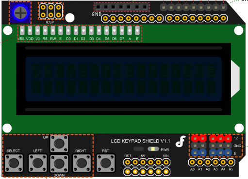 LCD KeyPad Shield ukUnt Arduino SKU: DFR0009 D1Robot ~ ARDUINOPEDIA LCD KeyPad Shield ukUnt Arduino SKU: DFR0009 D1Robot ~ ARDUINOPEDIA