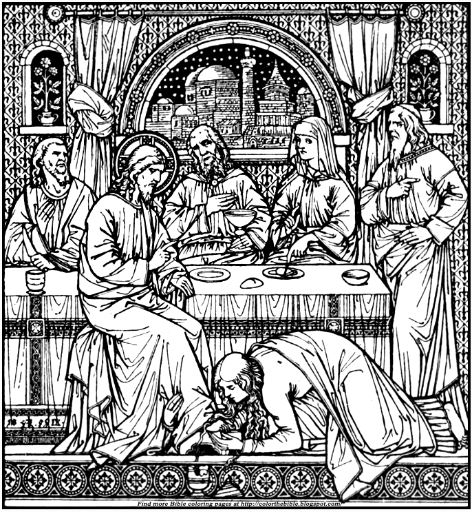 The Anointing of Jesus | Color The Bible