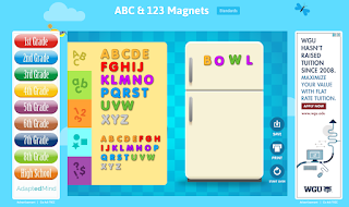 lpcomputerlab: Grade 1- ABC & 123 Magnets, Abcya