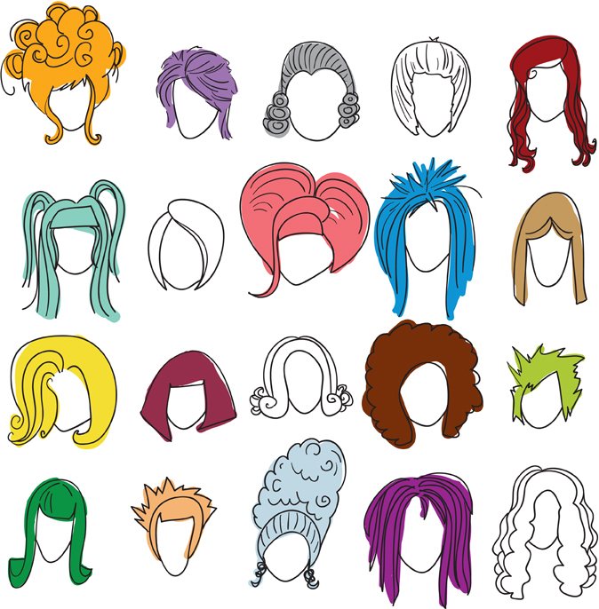 Courtney Allison Illustration: Wigs! Wigs! Wigs!- quick spot ...